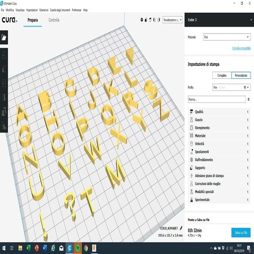 Download 3D printing files SIMPLEX font uppercase 3D letters STL file ...