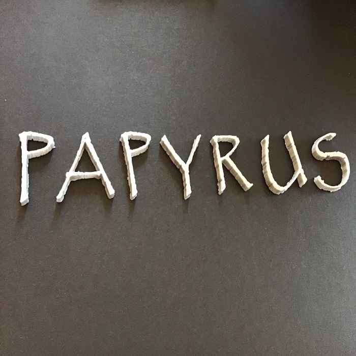 Télécharger fichier STL PAPYRUS police de caractères 3D lettres ...