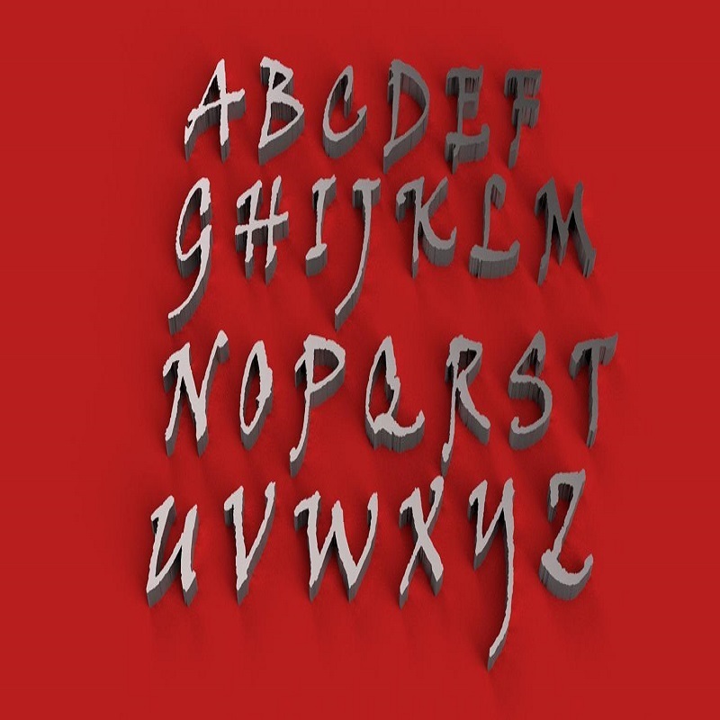 3D file VINER Font 3D letters STL file・3D printing template to download ...