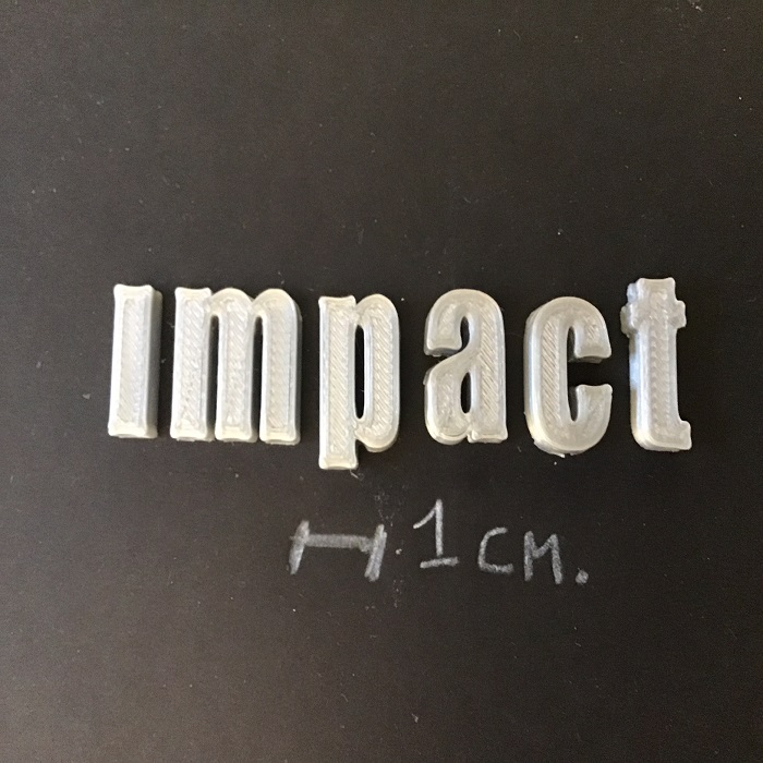 3D file IMPACT font lowercase 3D letters STL file・3D printer model to ...