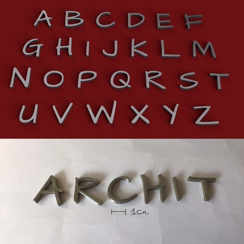 3D file ARCHIT uppercase 3D letters STL file・3D print model to download ...