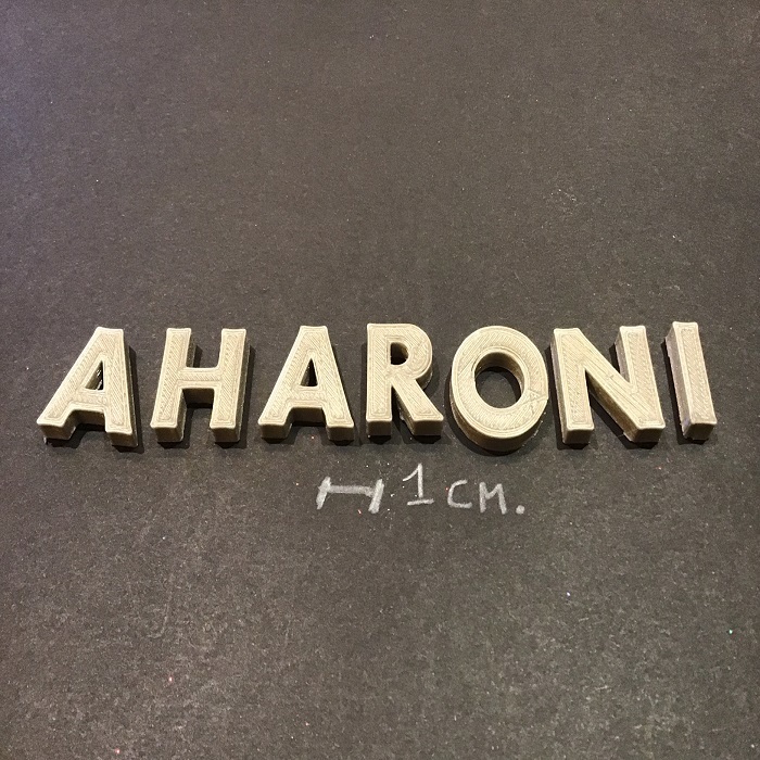 3D-Datei AHARONI font uppercase 3D letters STL file・3D-druckbare ...