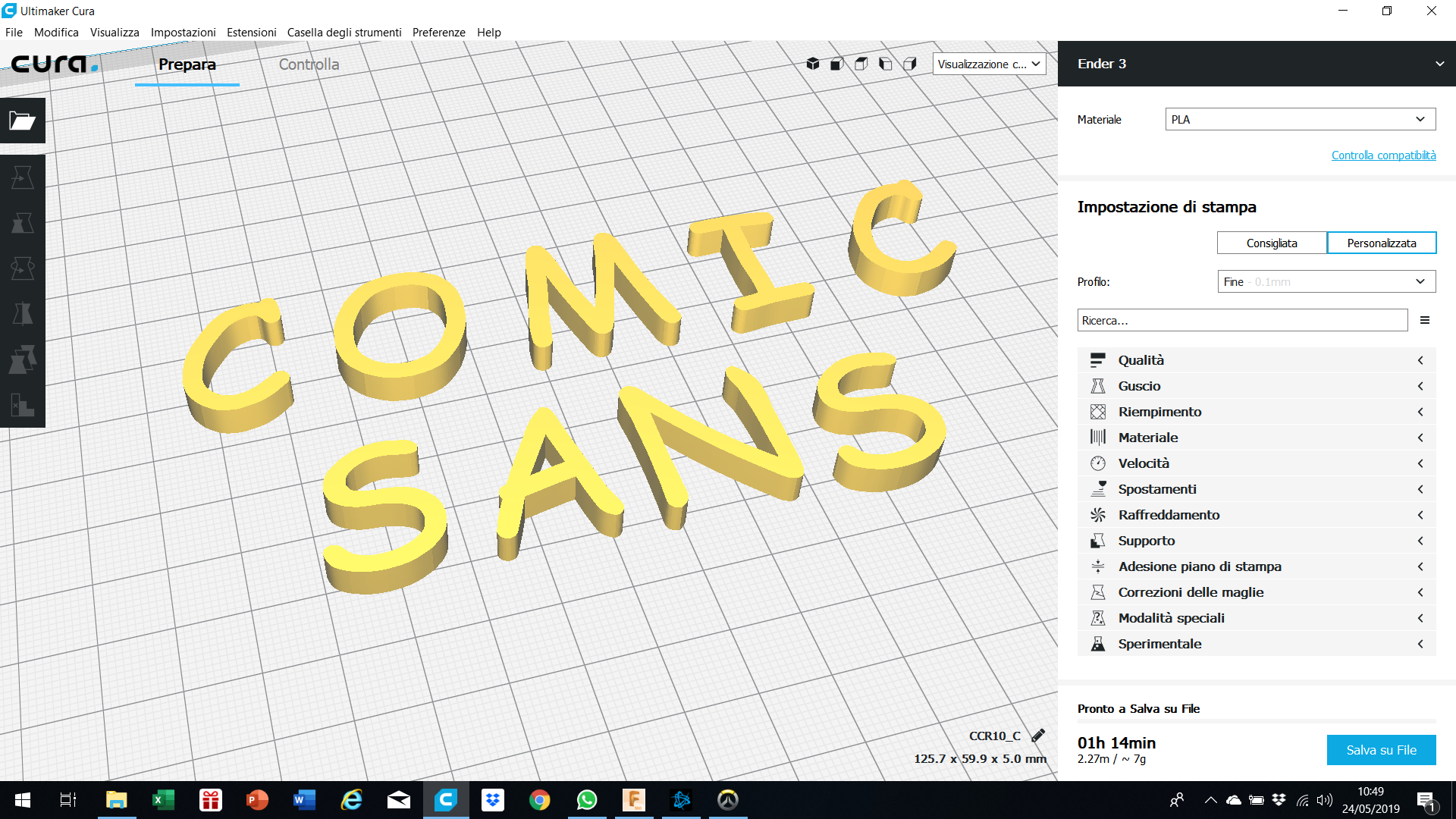 Download STL file COMIC SANS font uppercase 3D letters STL file • 3D ...