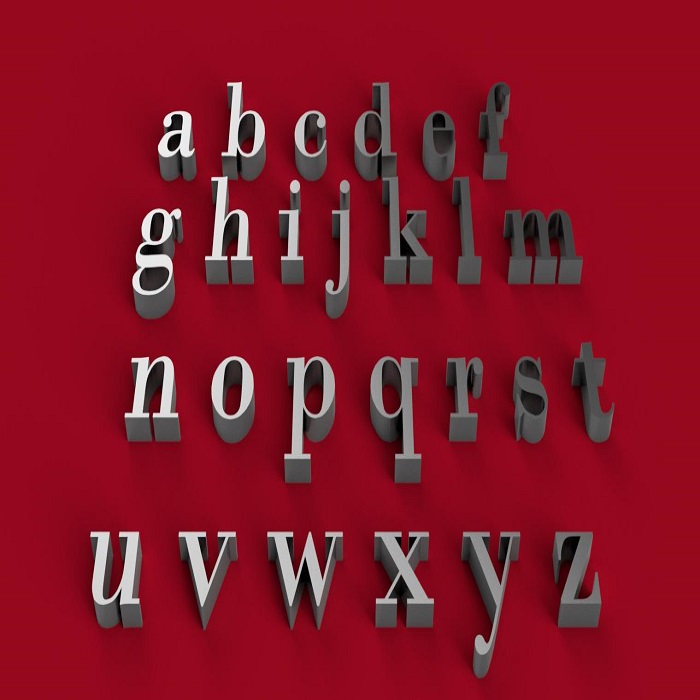 3D file BODONI font lowercase 3D letters STL file 📁・3D print model to ...