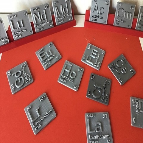 Download 3D printer designs Periodic Table of Elements f-block ...