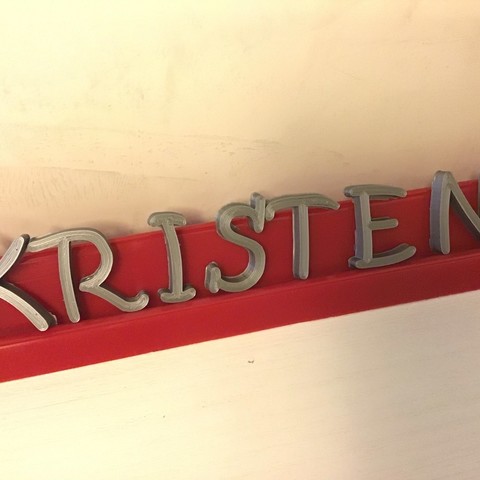 Download 3D printing templates KRISTEN font uppercase 3D letters STL ...
