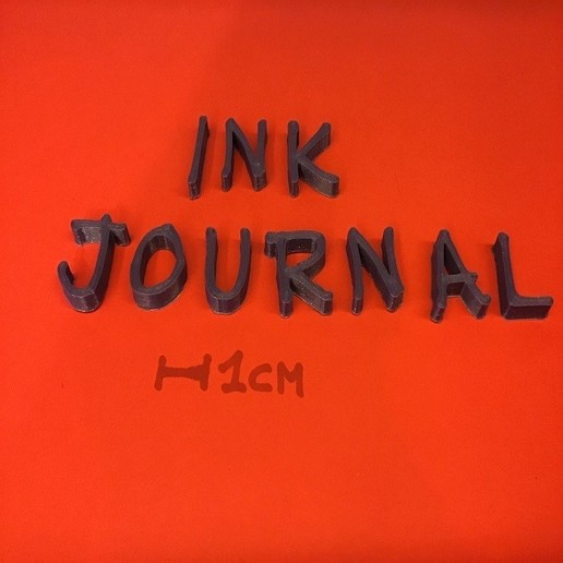 Download 3D printer templates INK JOURNAL font uppercase 3D letters STL ...
