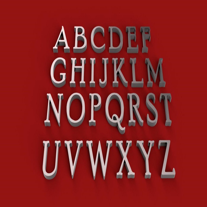Download STL file POOR RICHARD font uppercase STL file 3D • 3D printer ...