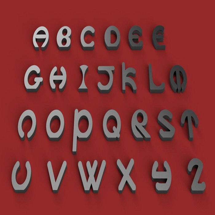 3D file VERTICAL uppercase 3D letters STL file・3D printer model to ...