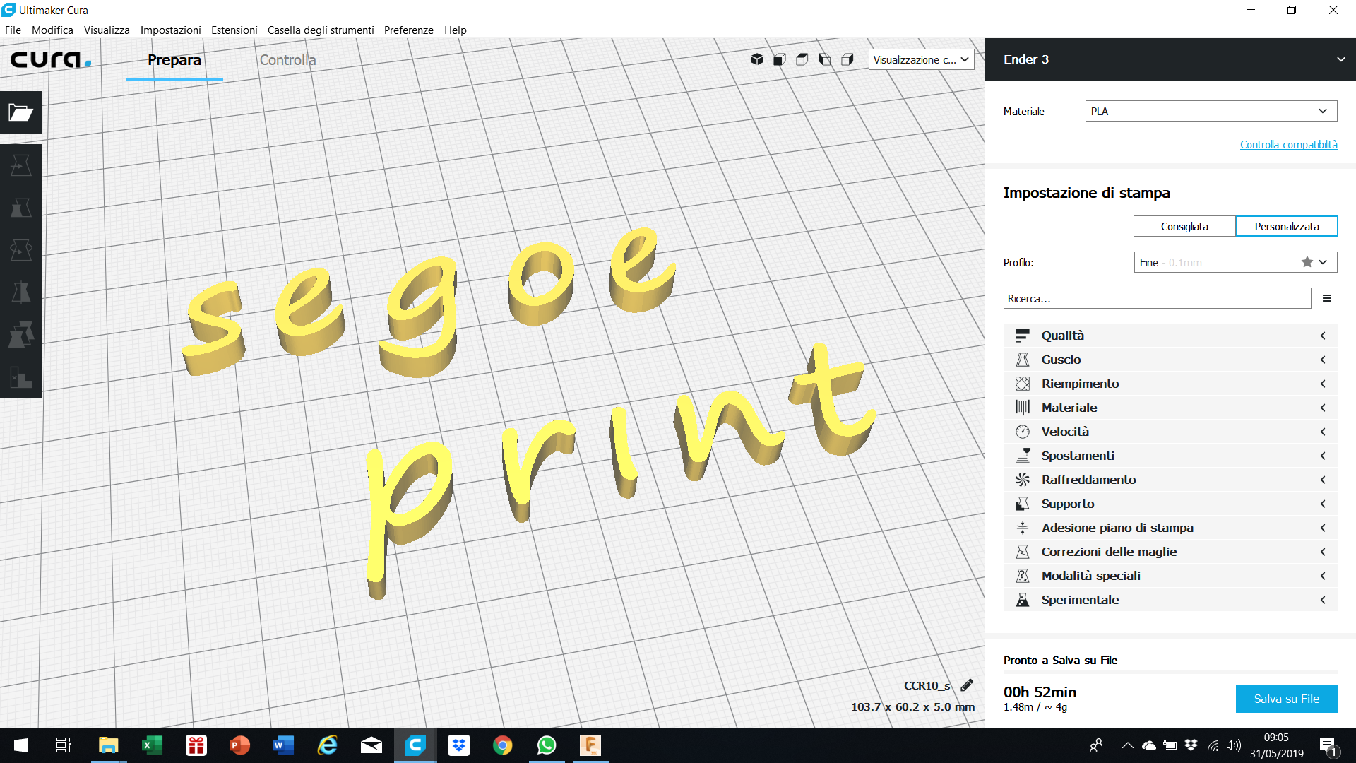 Archivo 3D SEGOE PRINT letra minúscula 3D letras archivo STL 📱・Objeto ...