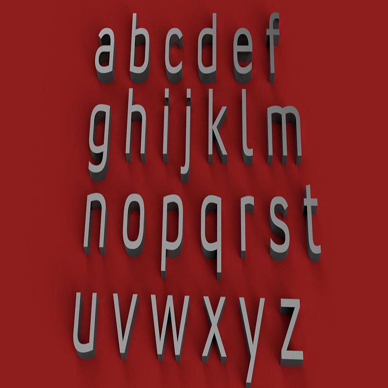 3D file CONVECTION Font lowercase 3D letters STL file 📁・3D printing ...