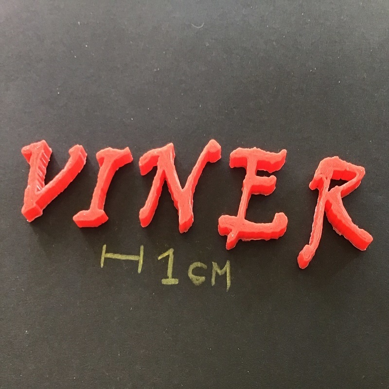 3D file VINER Font 3D letters STL file・3D printing template to download ...
