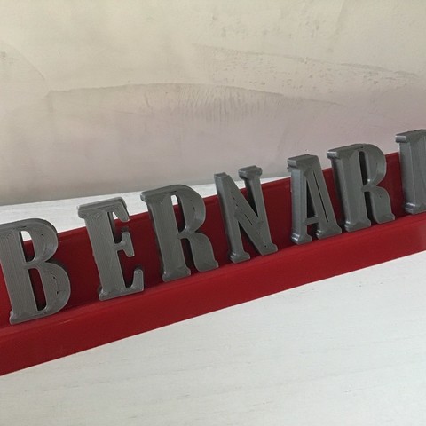 Download 3D printer files BERNARD font uppercase 3D letters STL file ...
