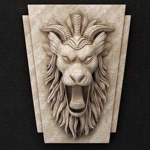 Descargar archivos 3D gratis león escultura busto diseño cnc art ・ Cults