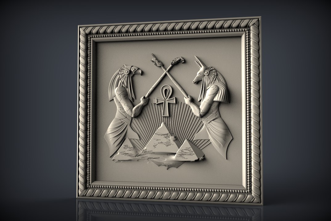 Free STL file Horus osiris god egyptian cnc router art pyramid・3D ...