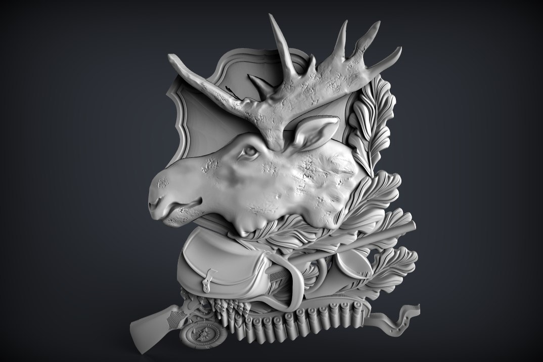 Free STL file moose trophy cnc router art・Design to download and 3D ...
