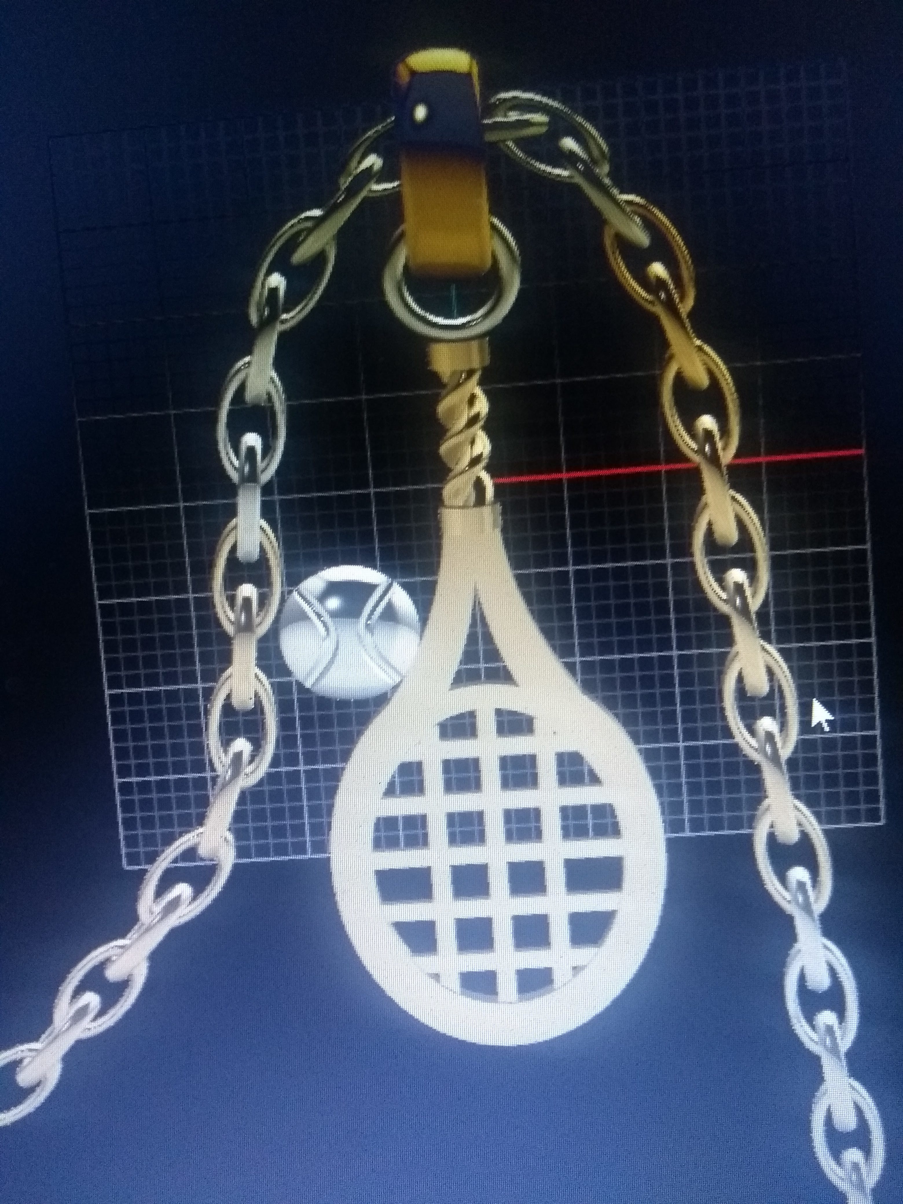 STL file jewel pendant tennis racket 🎾・3D printer design to download・Cults