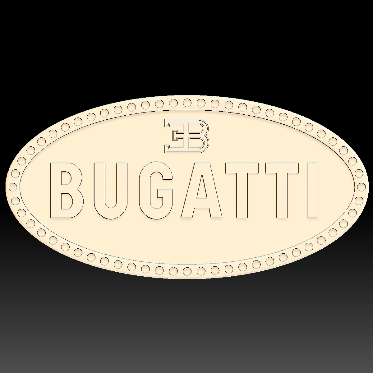 STL file Bugatti logo・3D printable model to download・Cults