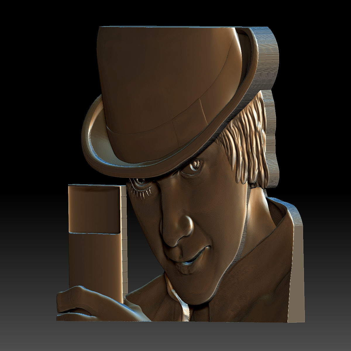 3D file Portrait STL bas-relief Clockwork orange・3D printing idea to ...