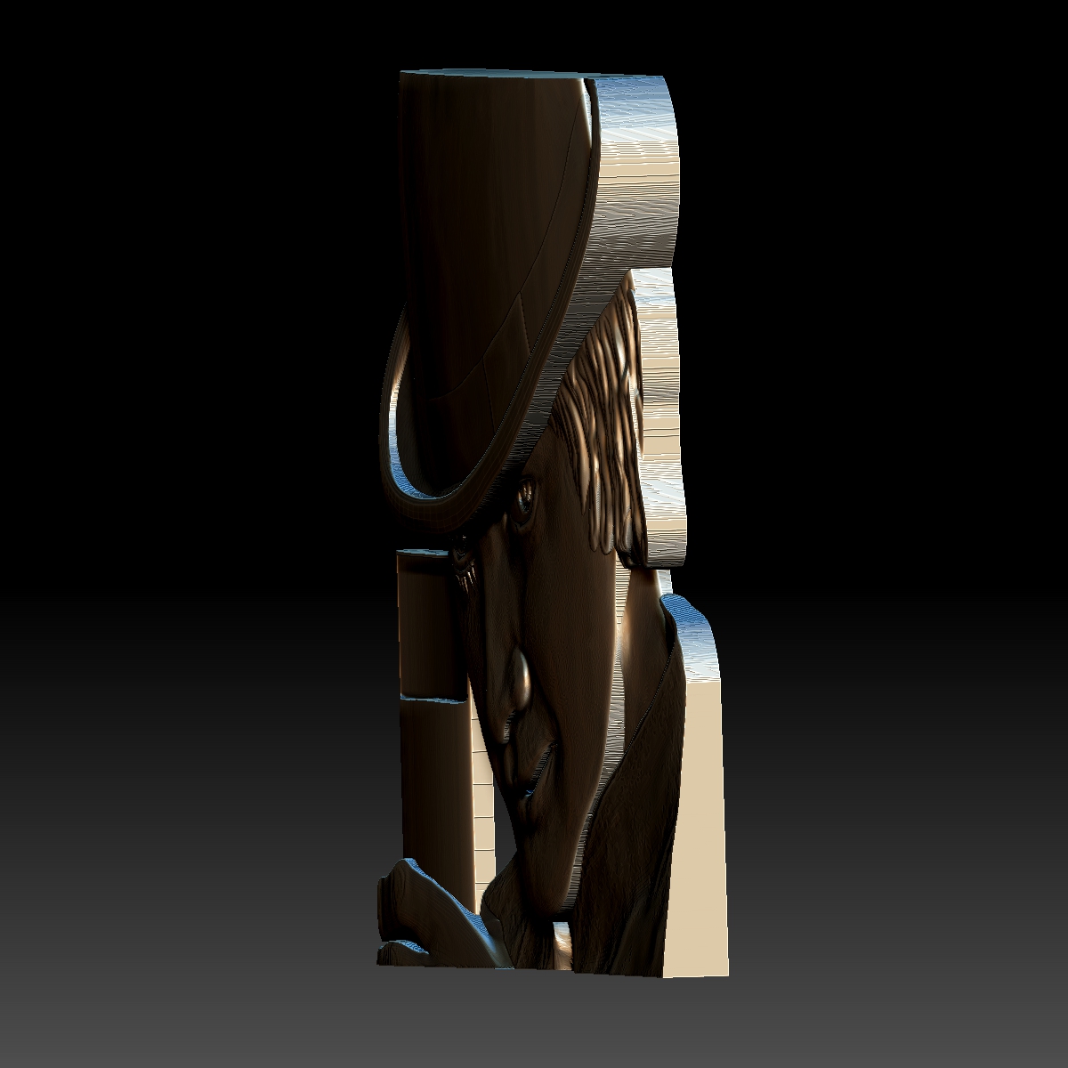 3D file Portrait STL bas-relief Clockwork orange・3D printing idea to ...