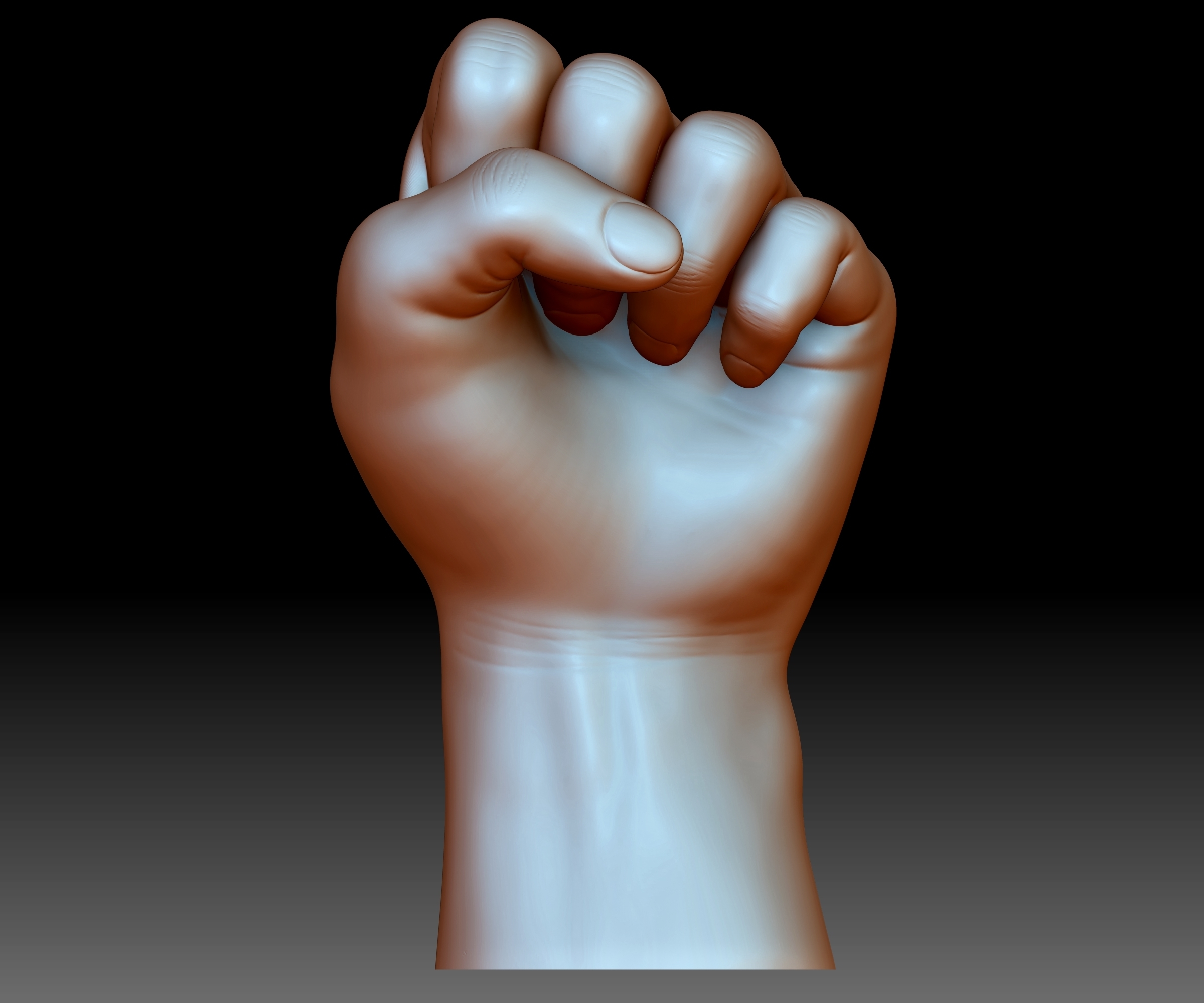 3D file BLM hand sign logo fist STL file 3D printable model Black Lives ...