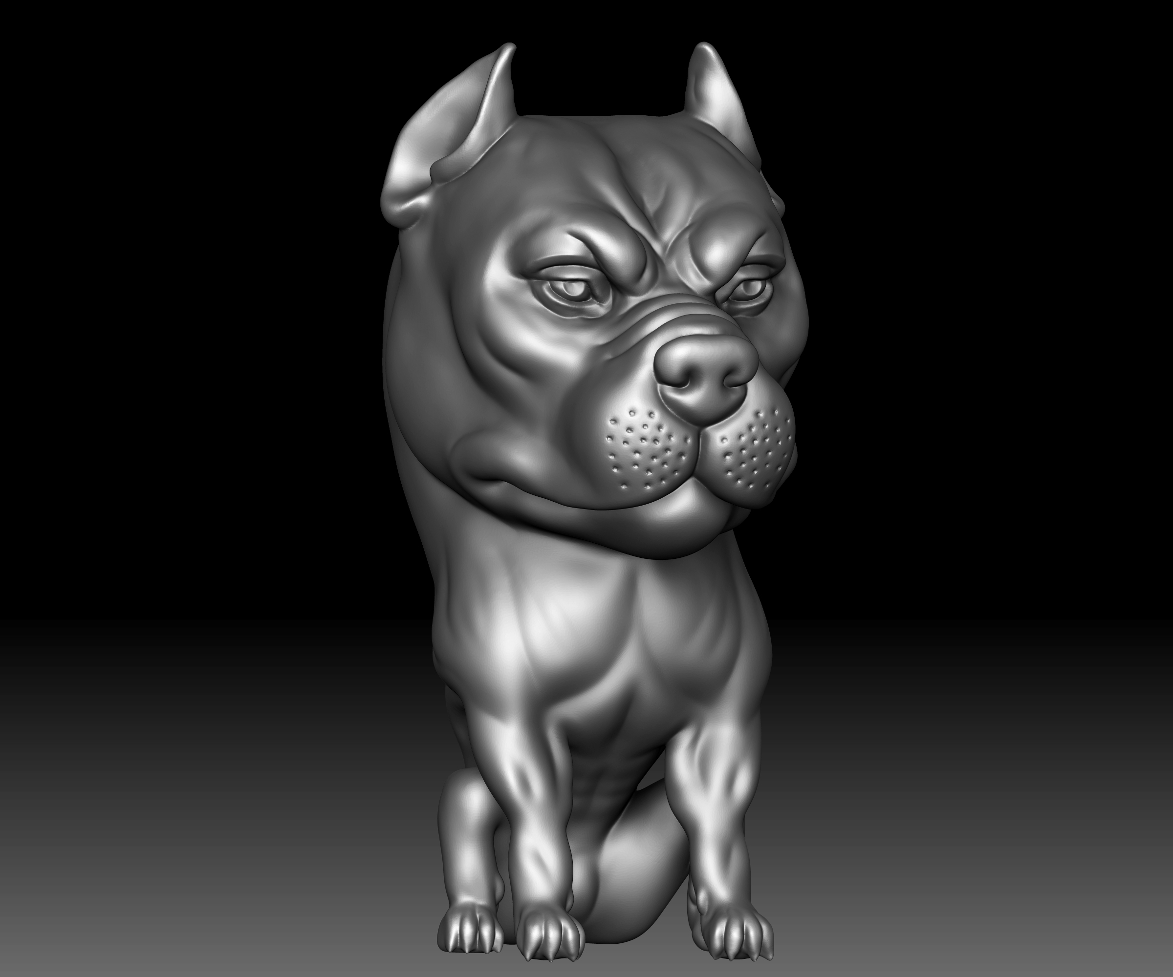 3D file Pit Bull 3D STL file printable Bully model・Model to download ...