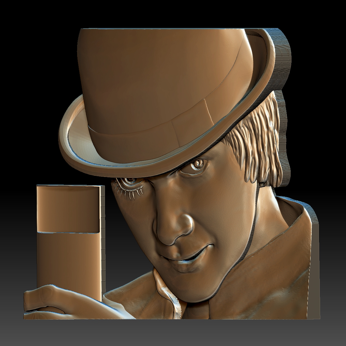 3D file Portrait STL bas-relief Clockwork orange・3D printing idea to ...