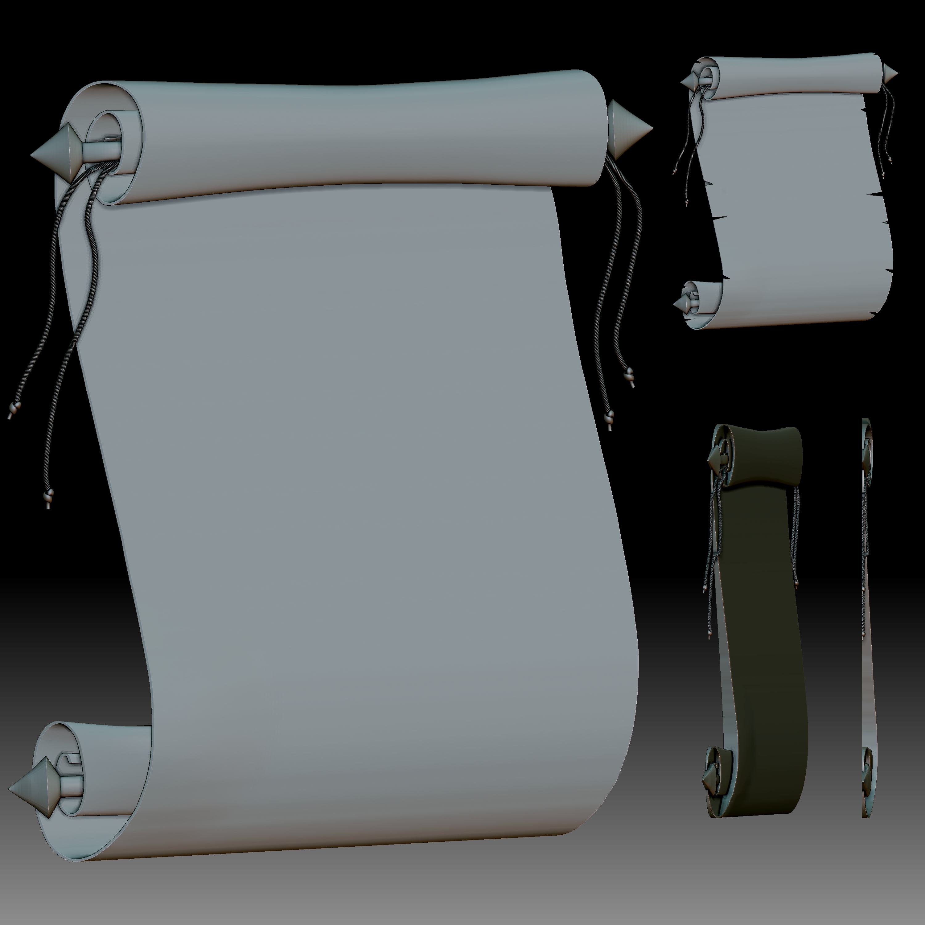 3D file Scroll 3D relief for CNC router or 3D printer bundle・3D printer ...