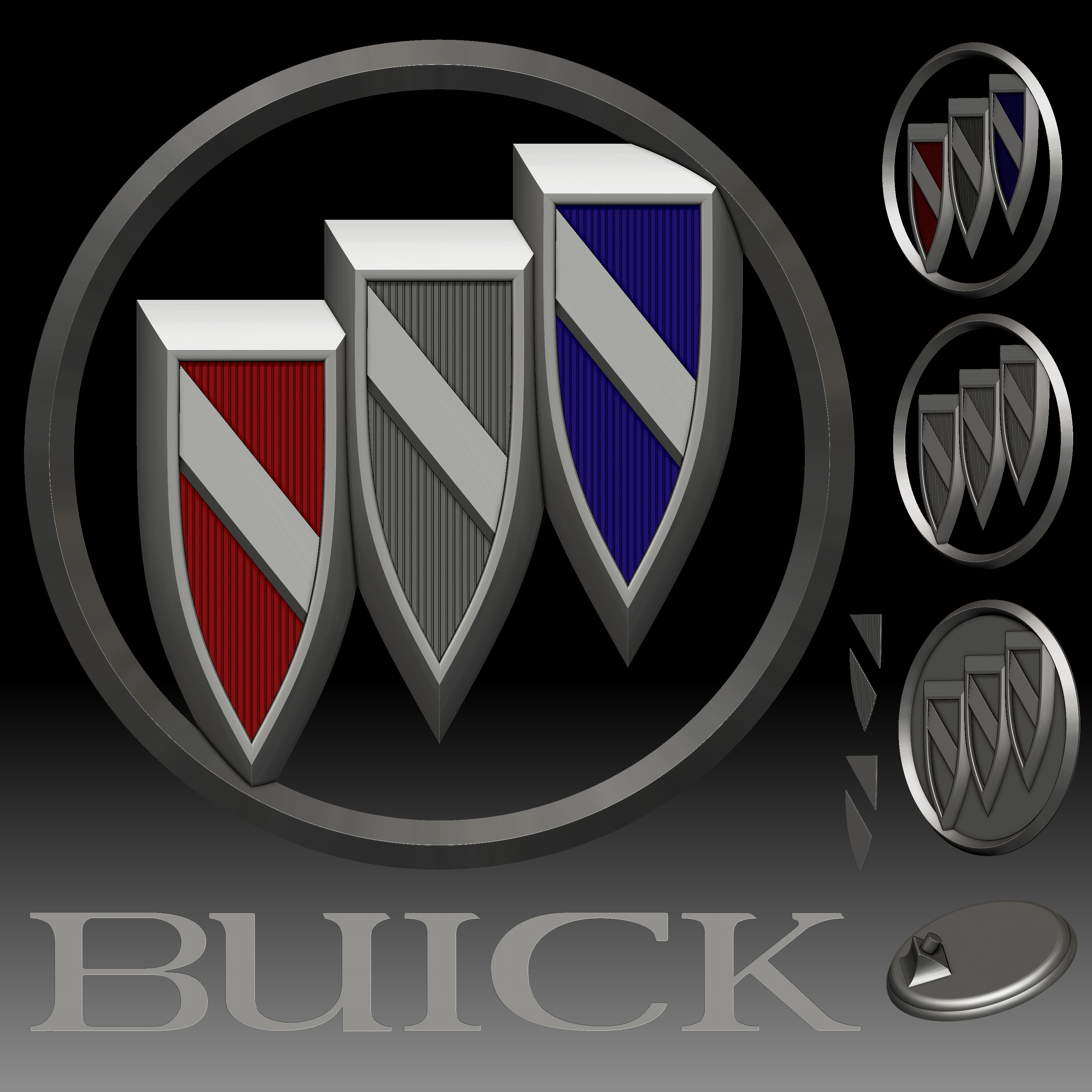 3D file Buick logo car brand for 3D printer or CNC router・Model to ...
