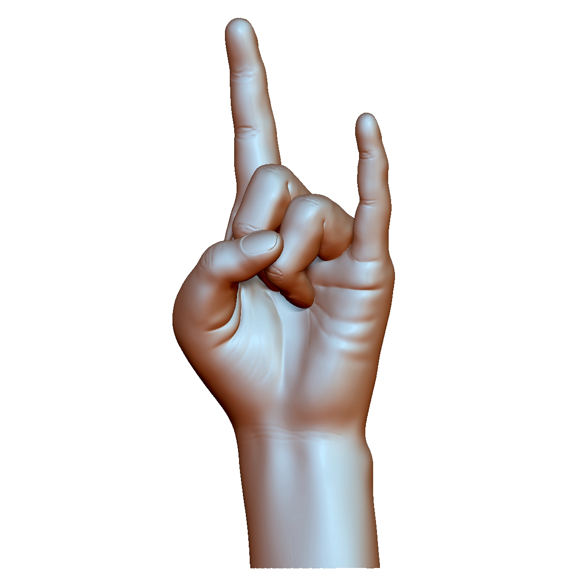 STL file Hard rock hand gesture male 🪨・Model to download and 3D print・Cults