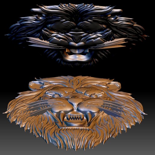 Download 3D printer designs Lion head STL file 3d model - relief for ...