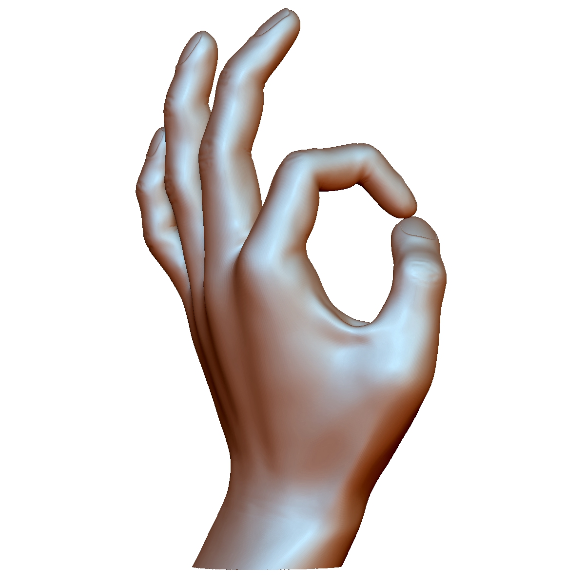STL file Ok okay sign hand male・3D printing idea to download・Cults