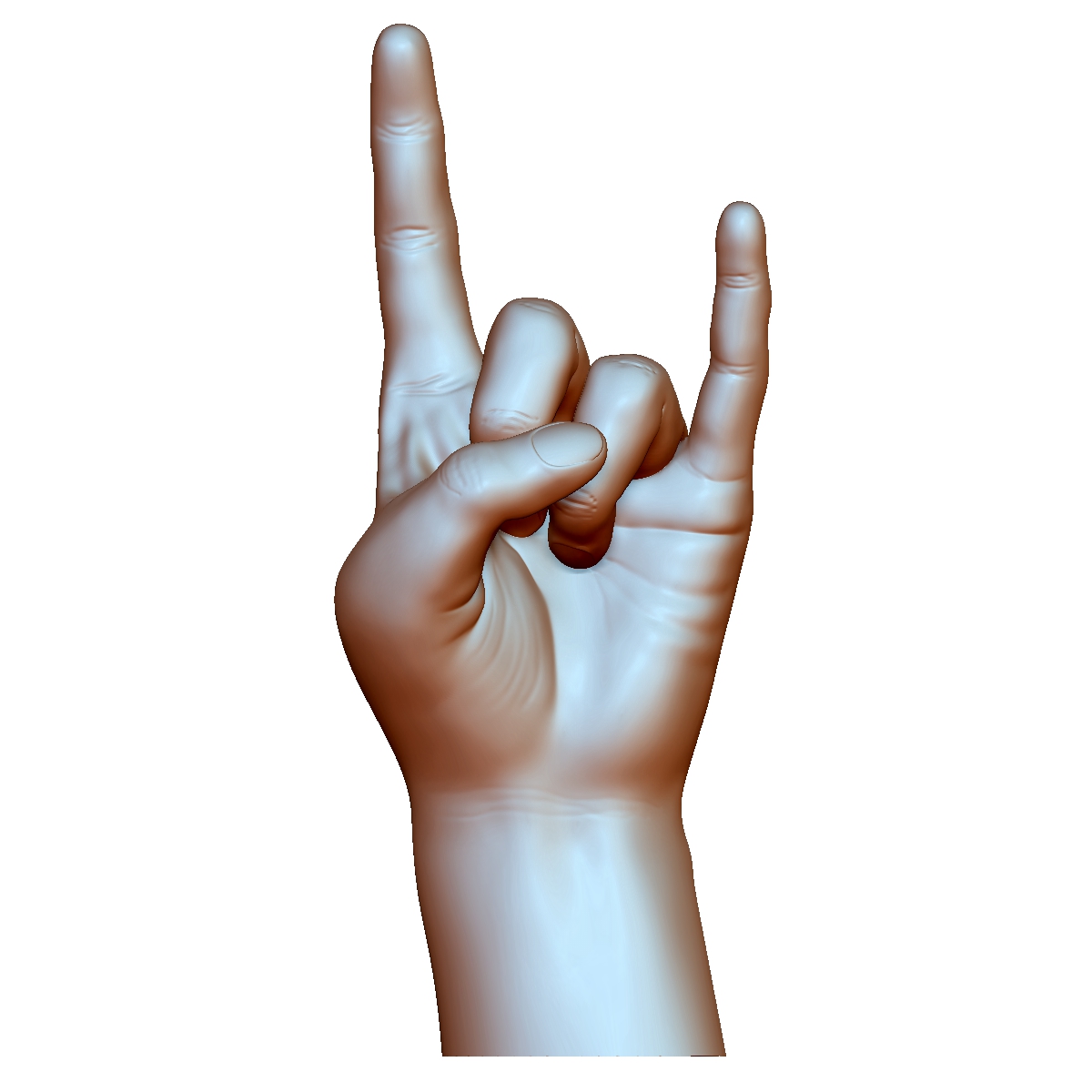 STL file Hard rock hand gesture male 🪨・Model to download and 3D print・Cults