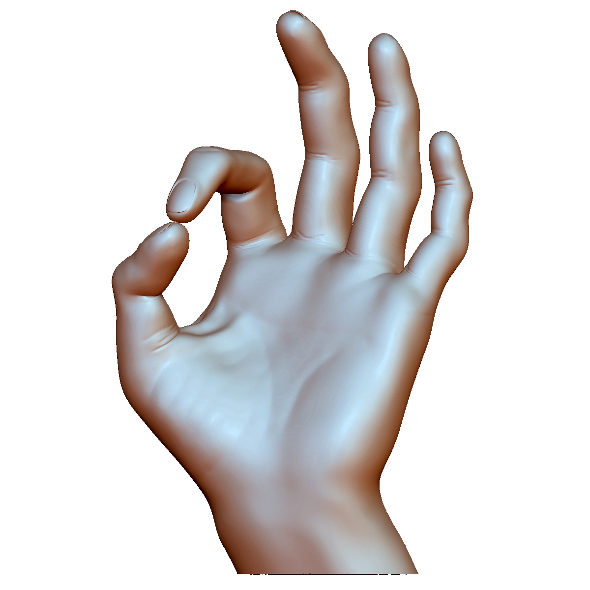STL file Ok okay sign hand male・3D printing idea to download・Cults