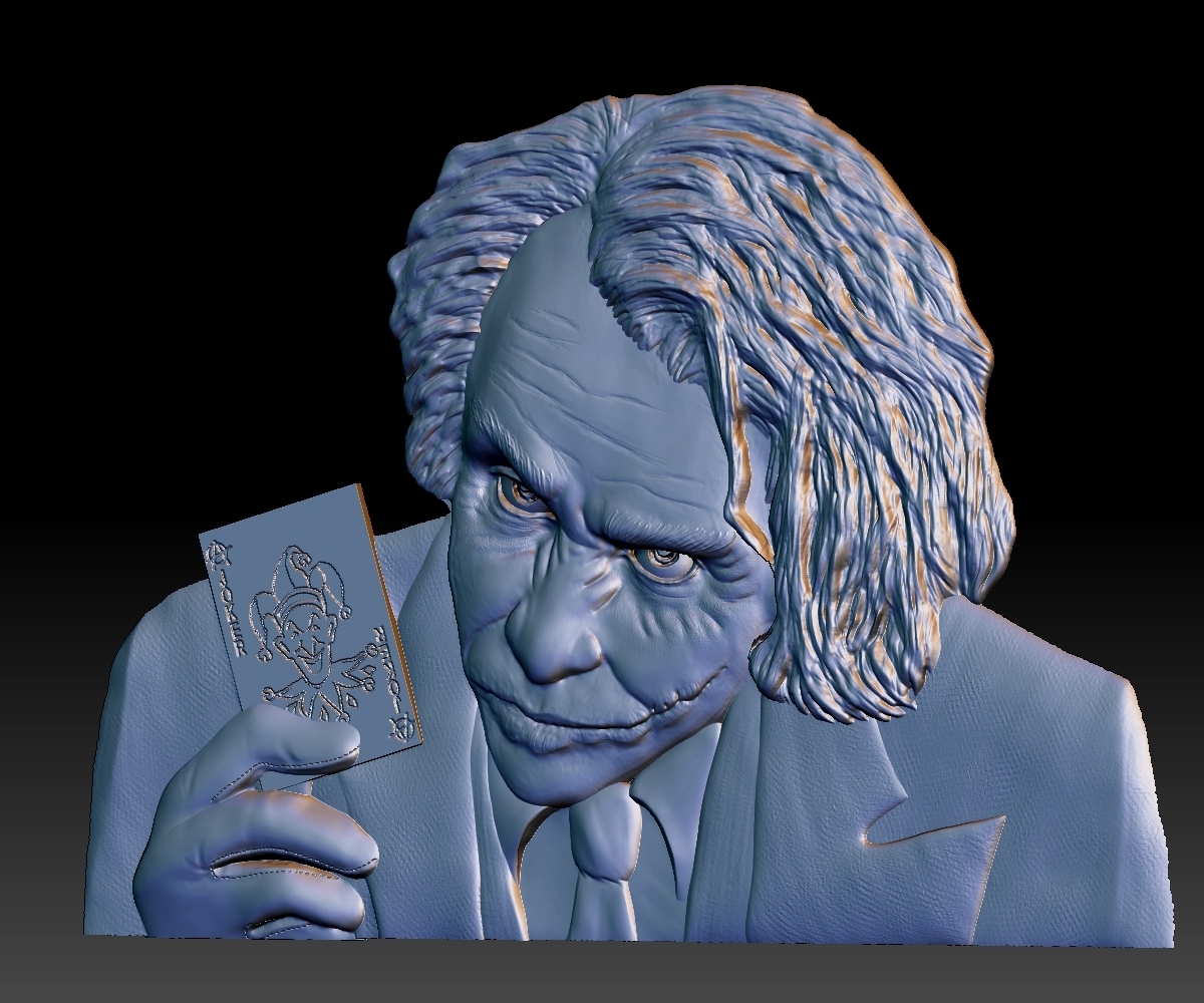 3D file Joker stl model file bas relief - CNC TESTED 🃏・3D printable ...