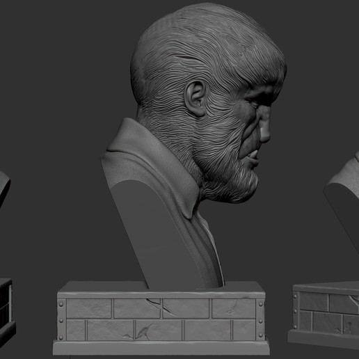 Download 3D printing templates Wolfman bust statue ・ Cults