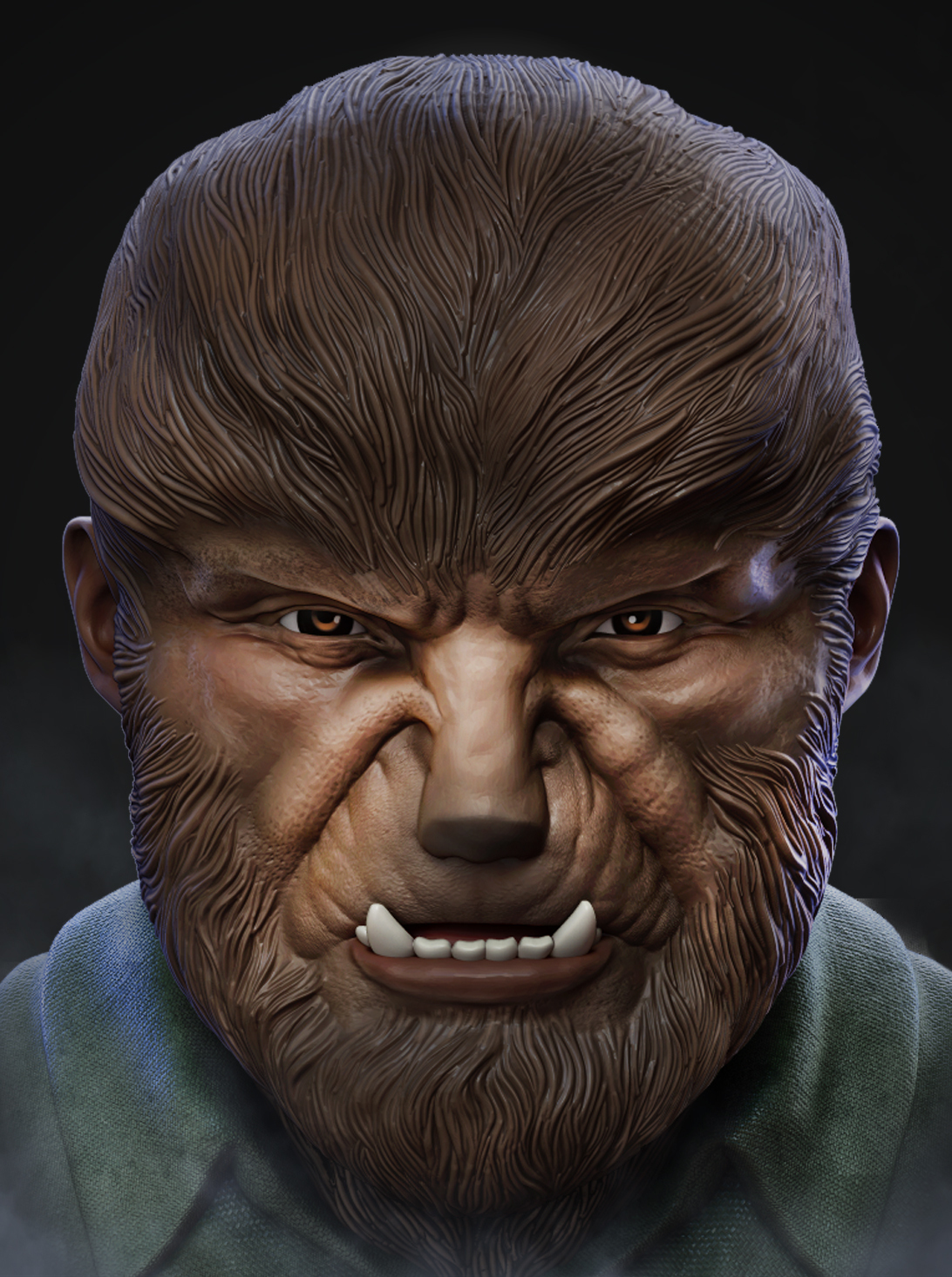 STL file Wolfman bust statue 👤・3D print design to download・Cults