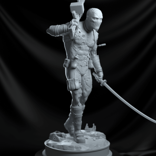 Download STL file Deadpool statue • 3D printing model ・ Cults
