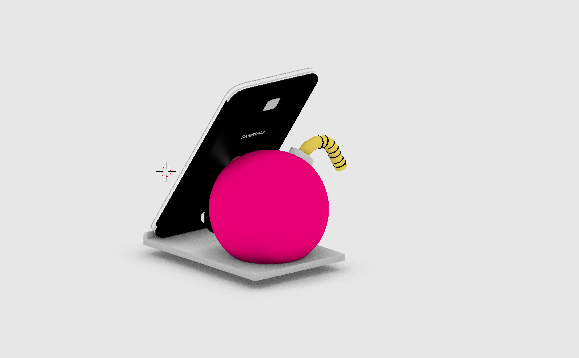 STL file Cell Phone Stands bomba toons - BOMB pink - BOMB OMB- PINK 📞・Model to download and 3D ...