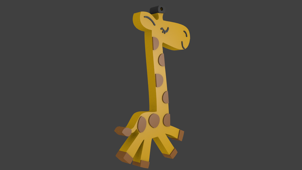 Free STL file GIRAFFE KEYCHAIN 🦒・3D print model to download・Cults