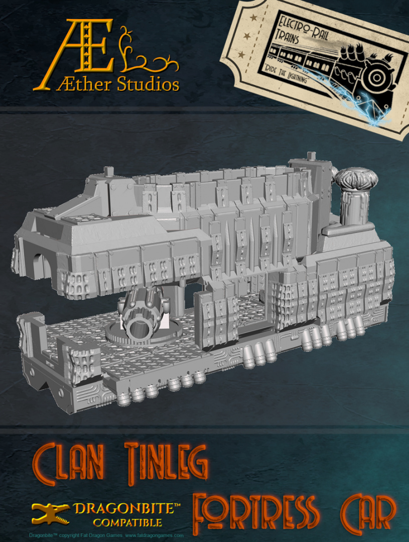 3D file Electro Rail Trains - Clan Tinleg Fortress Car・3D printer model ...