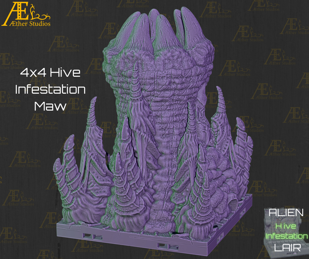 3D file Alien Lair: Hive Infestation・3D print object to download・Cults