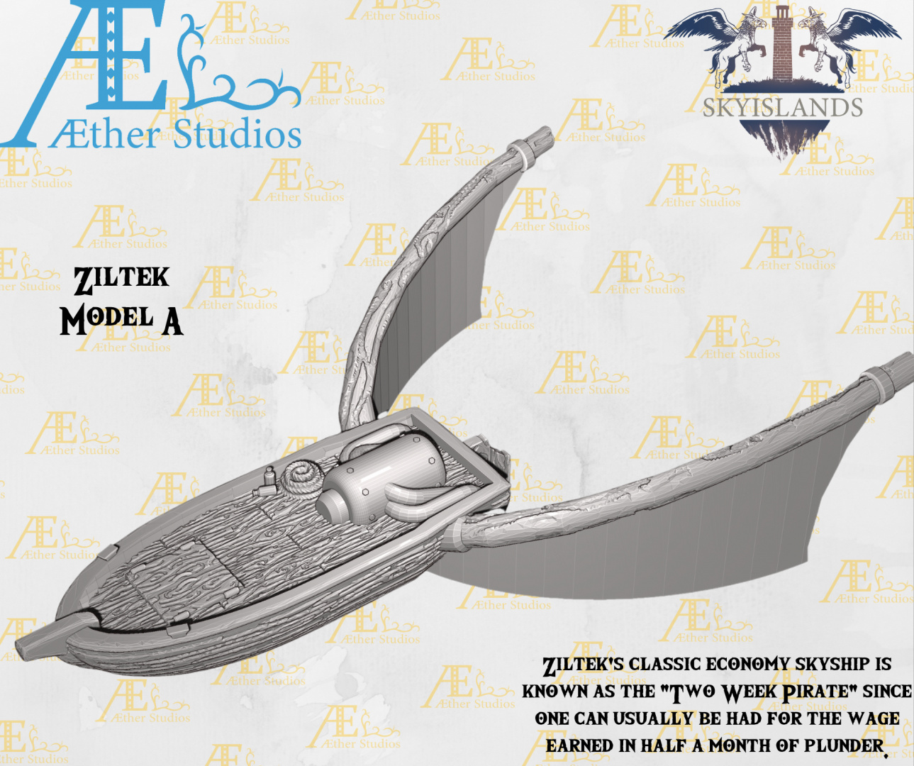 3D file Sky Islands: Ziltek Model A 🛥️・3D printing template to download ...