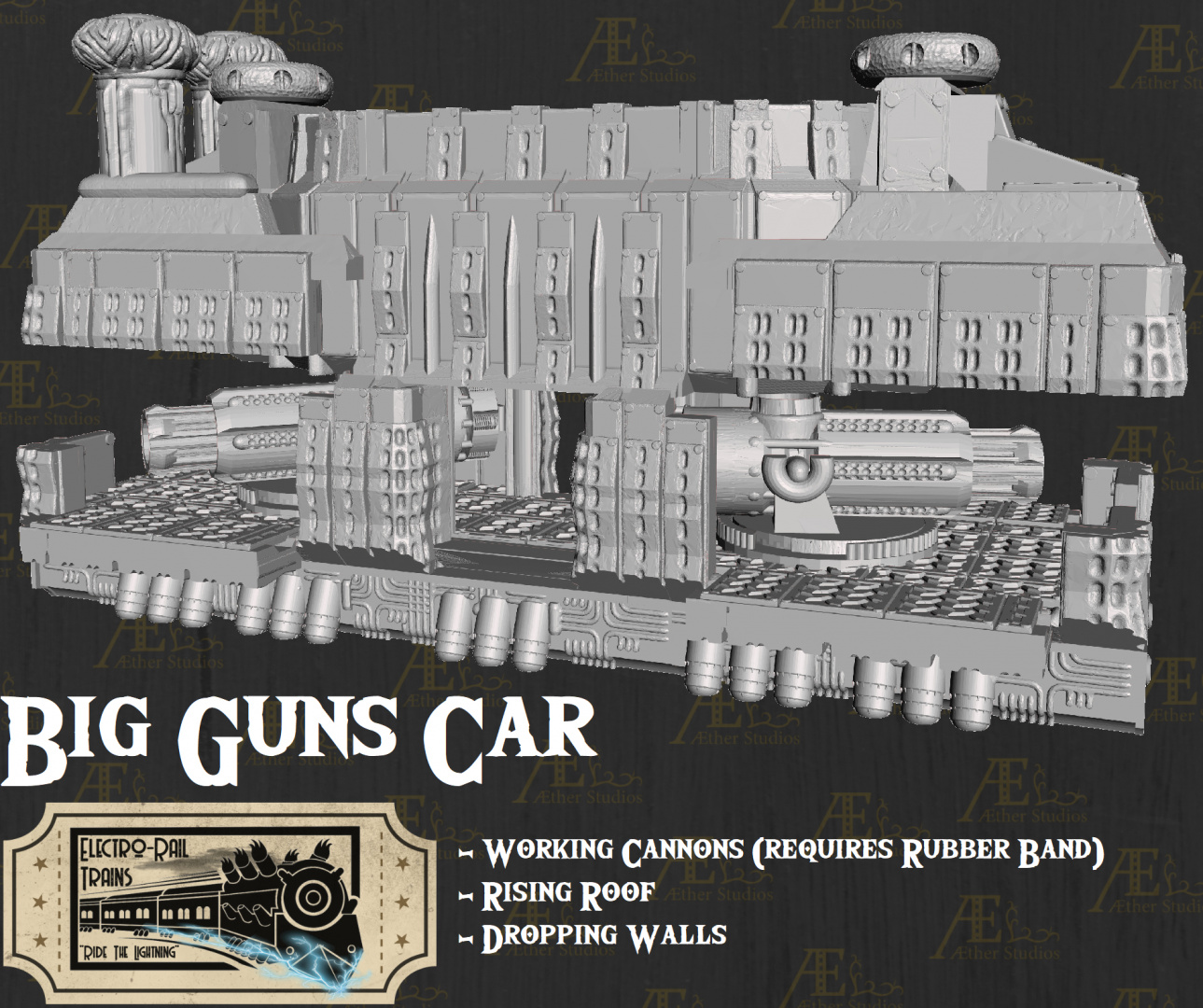 3D file Electro Rail Trains - Clan Tinleg Fortress Car・3D printer model ...