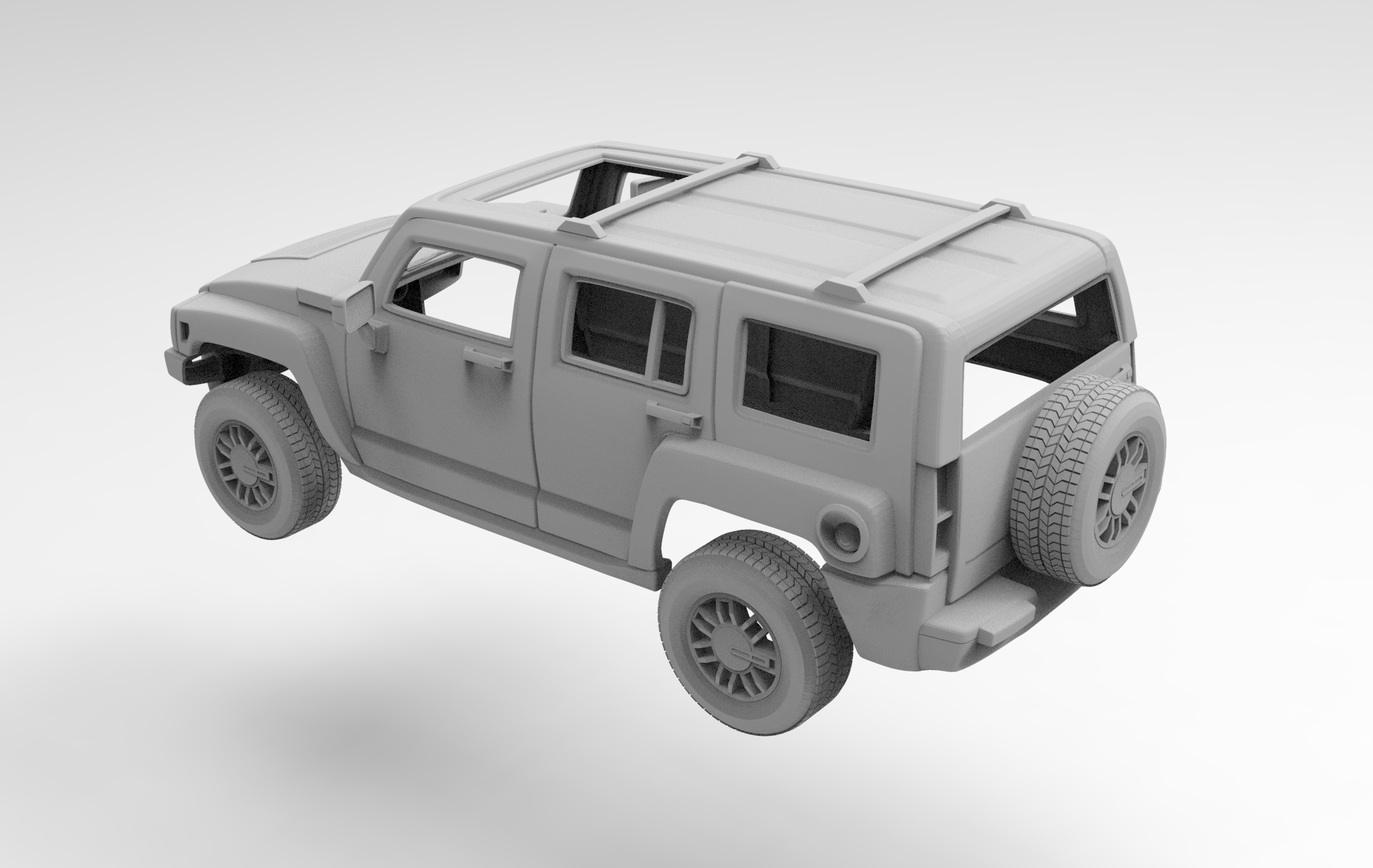 STL file Hummer H3 RC body 313mm wheelbase Axial 3d model 👽・3D printer ...
