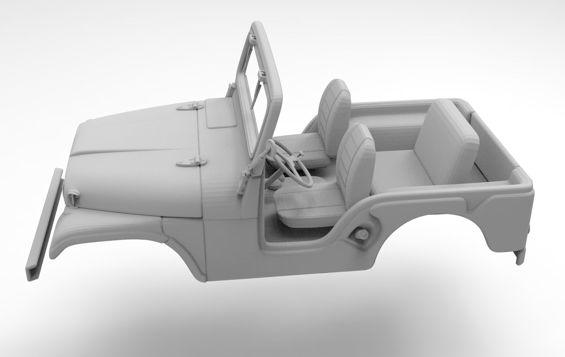 STL file JEEP CJ 5 275MM WHEELBASE STL 3D MODEL 🎨・3D printing idea to download・Cults