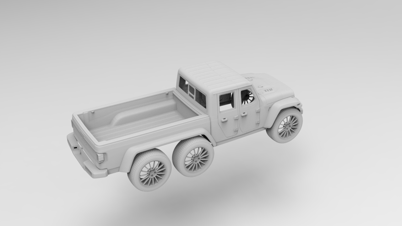 STL file STL model Jeep Gladiator TRX6 324/454mm wheelbase・3D printing ...