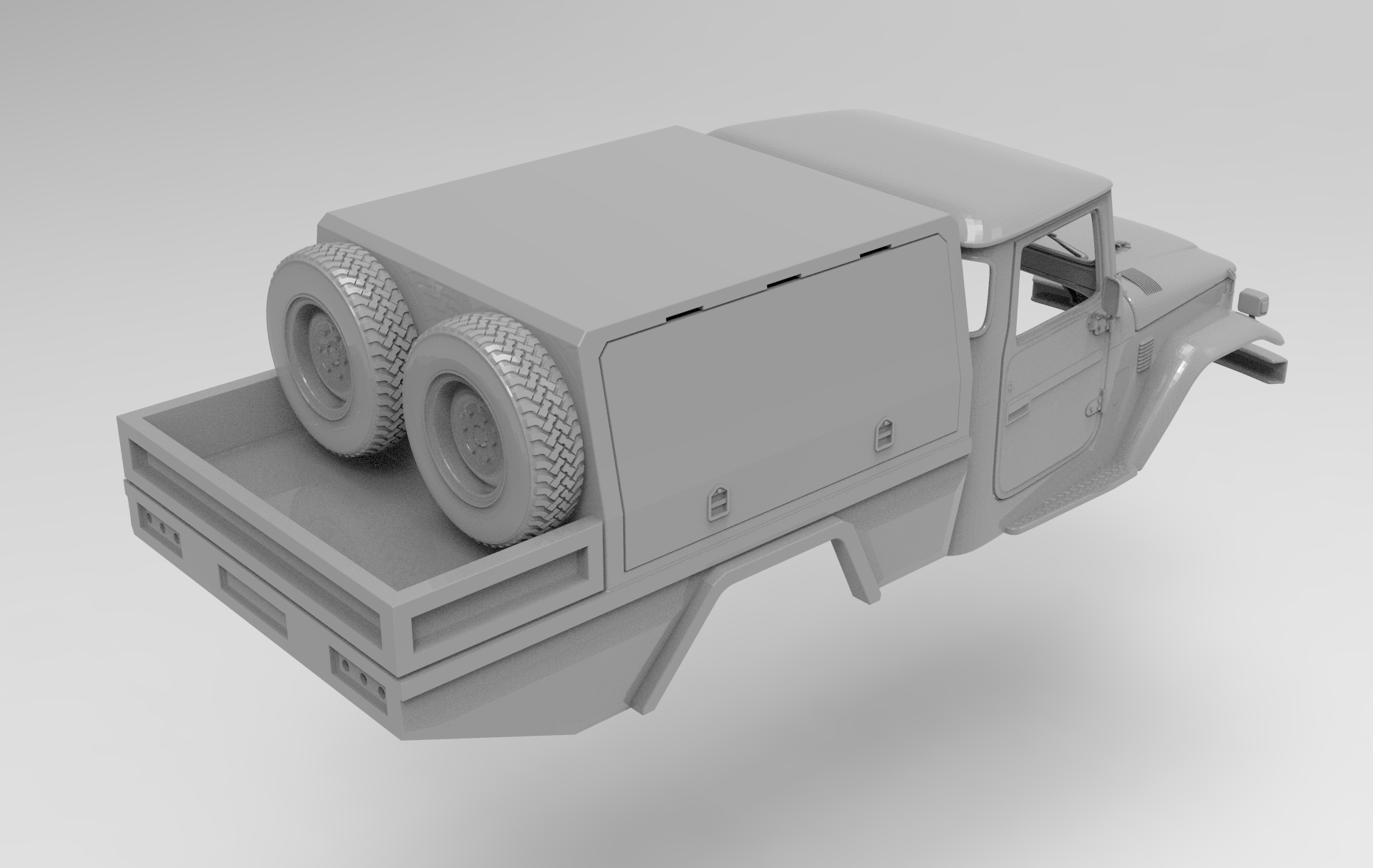 STL file Hardtop Canopy / Camper conversion for RC Cars Land Cruiser 🚐 ...