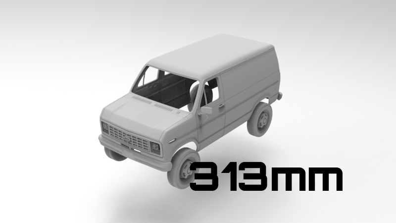 STL file RC Car Ford Van 1983 313mm wheelbase 🚗・3D printing model to ...