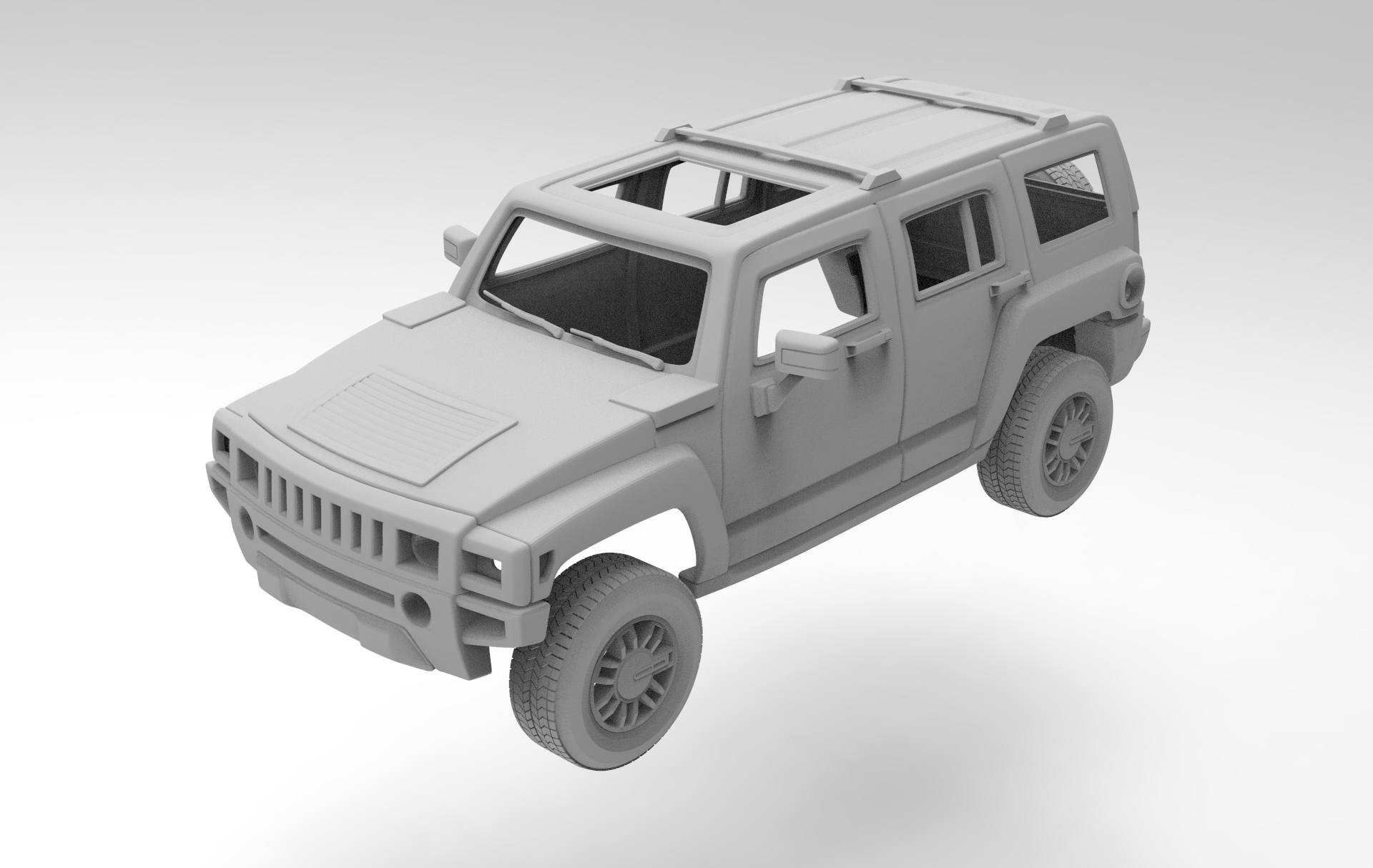 STL file Hummer H3 RC body 313mm wheelbase Axial 3d model 👽・3D printer ...